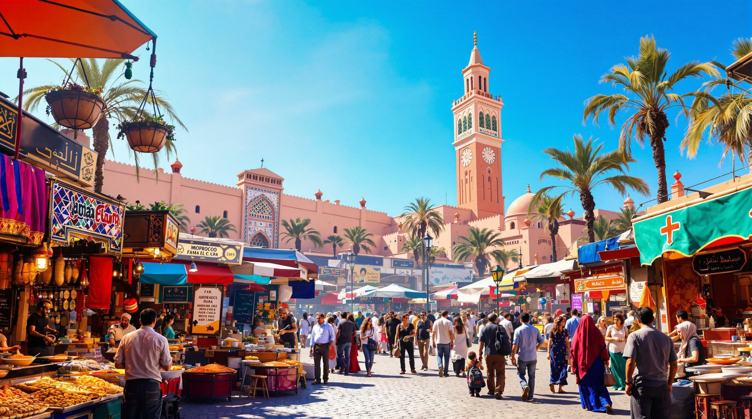 Découvrez Marrakech et ses trésors : Visitez la place Jamaâ El Fna en 2025 ! - Terre Marrakech